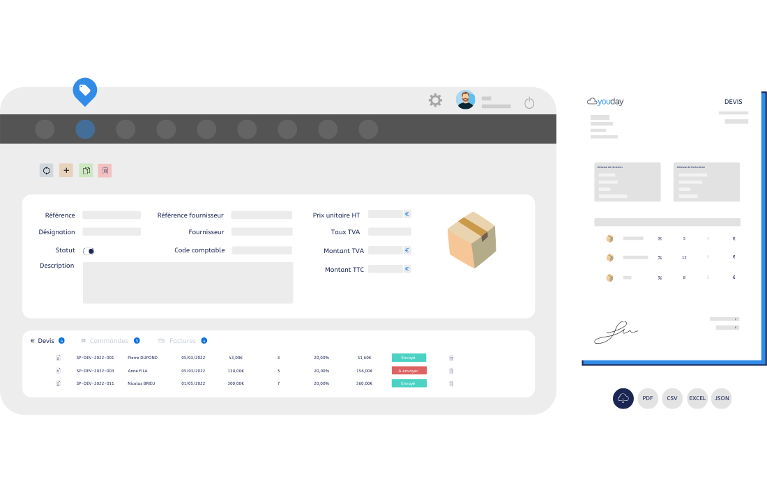 Logiciel de Gestion Catalogue Produits | Youday CRM